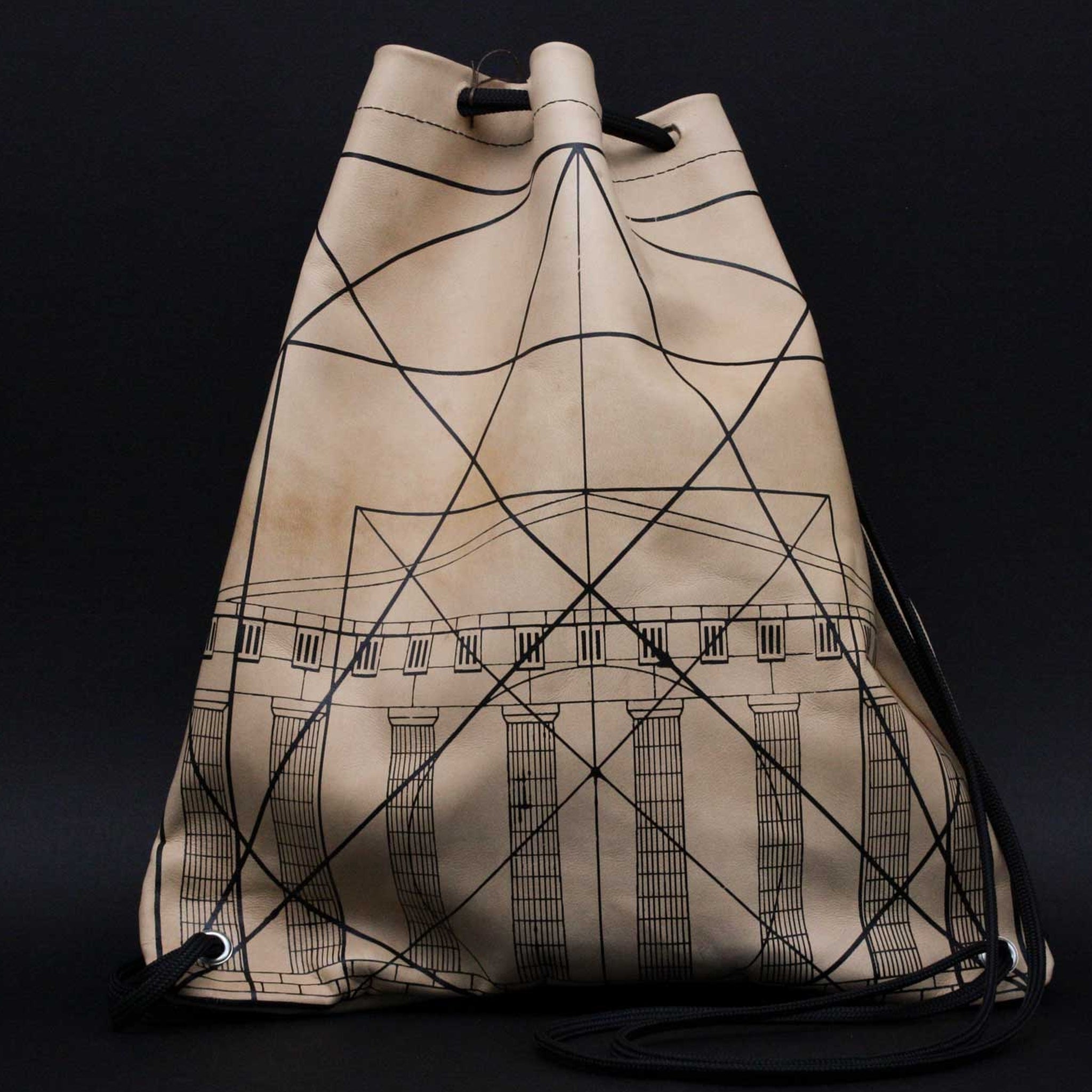 Golden Ratio backpack - Drawstring bag (leather-silkscreen) | KUKUVAYA