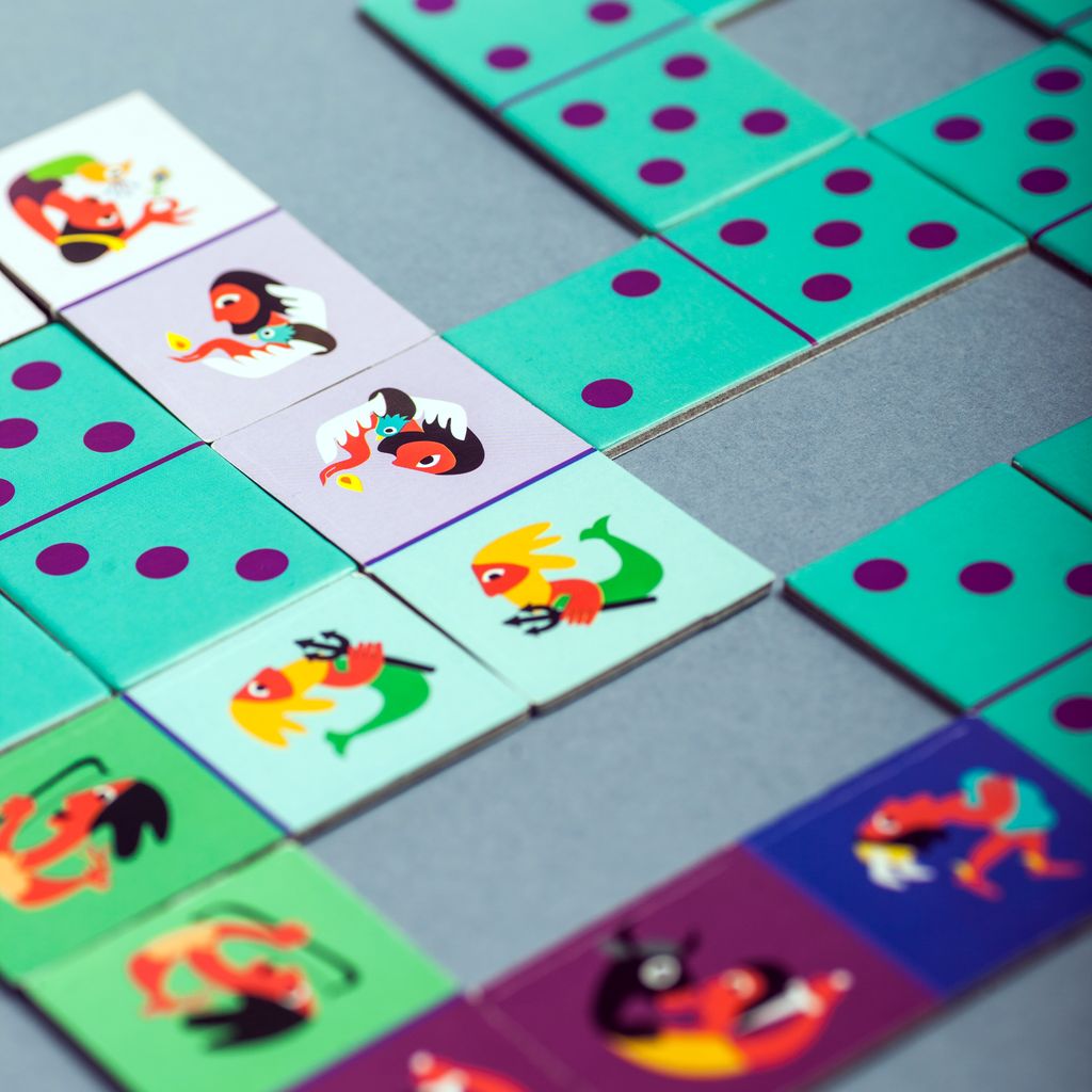 Domino game inspired by Greek Mythology